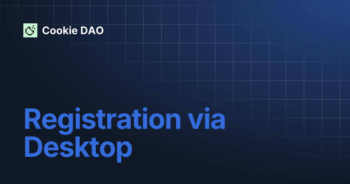 Registration Via Desktop Cookie Dao